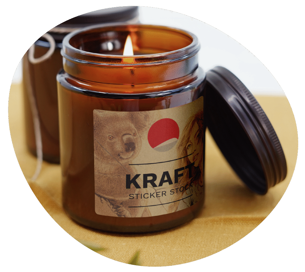 Kraft Paper Stickers Stock | Eco-Friendly Rustic Labels